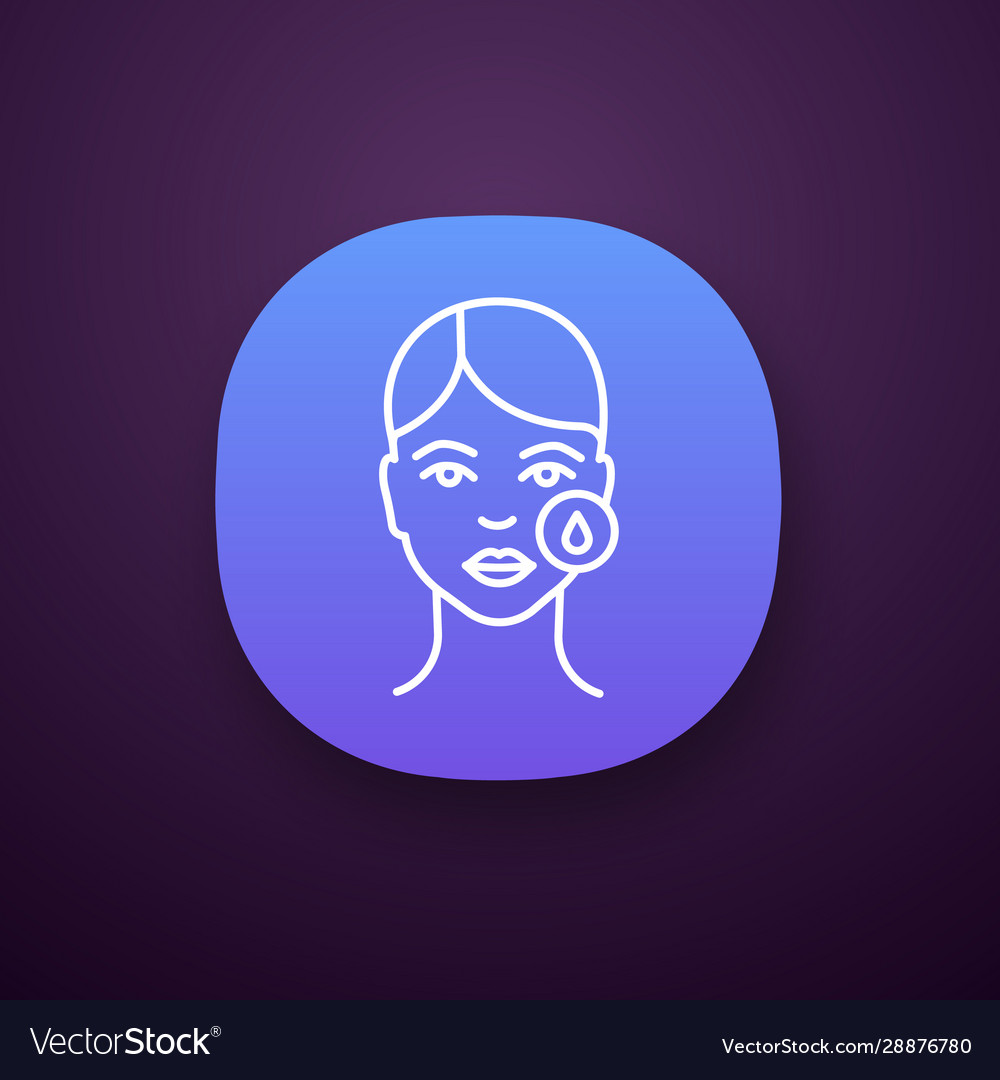 Makeup removal app icon Royalty Free Vector Image