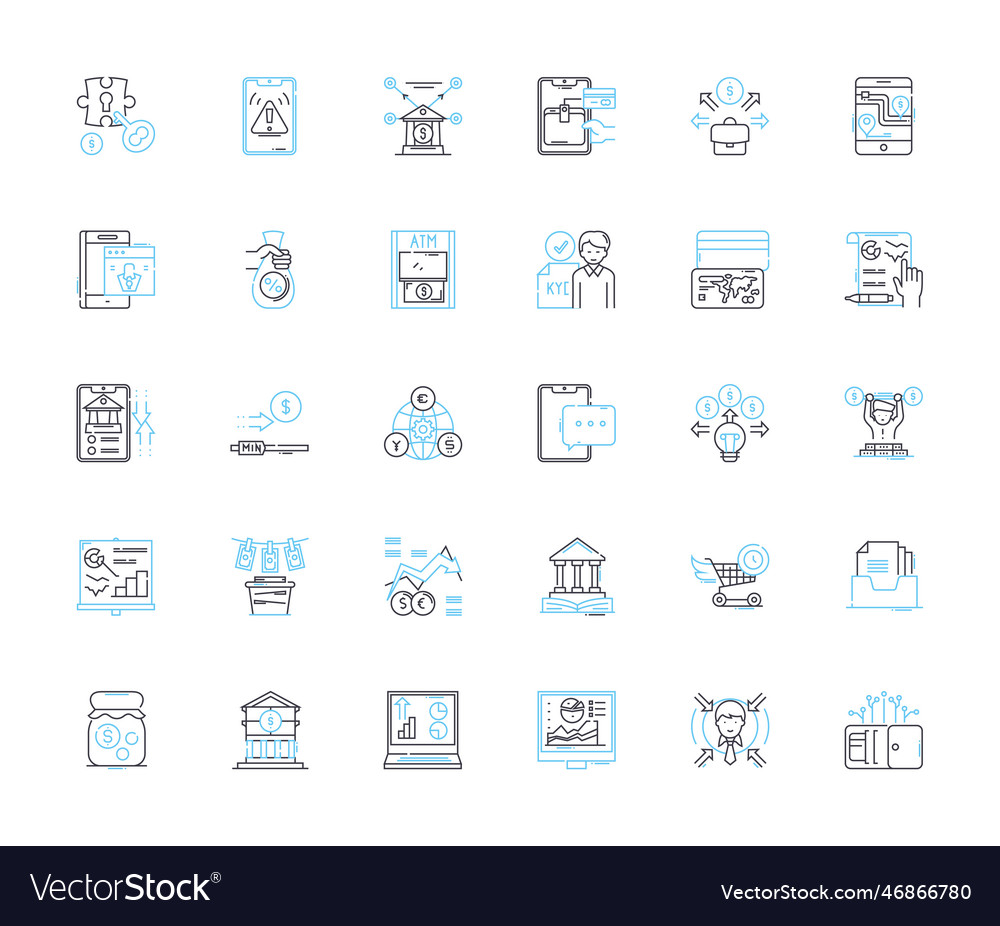 Mtary solutions linear icons set logistics Vector Image Mtary solutions linear icons set logistics Vector Image