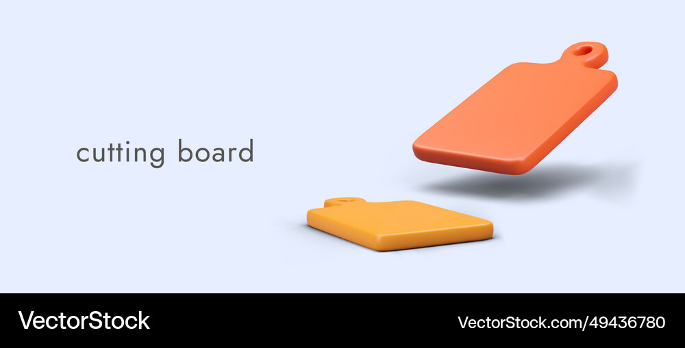 Realistic cutting boards of different colors Vector Image