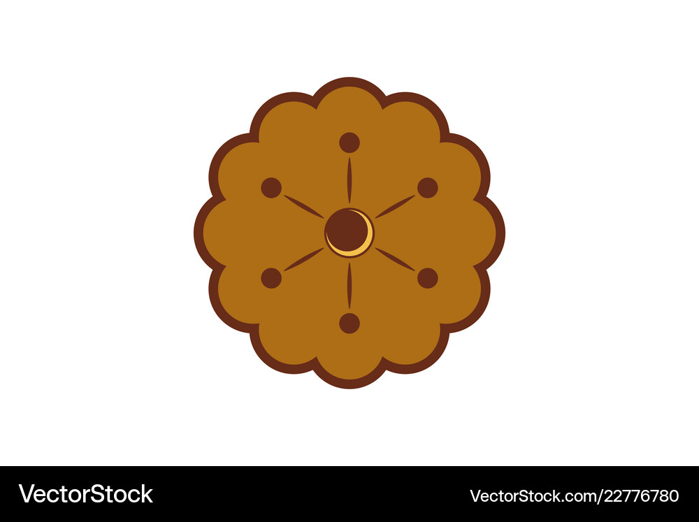 Round biscuit logo designs inspiration isolated Vector Image