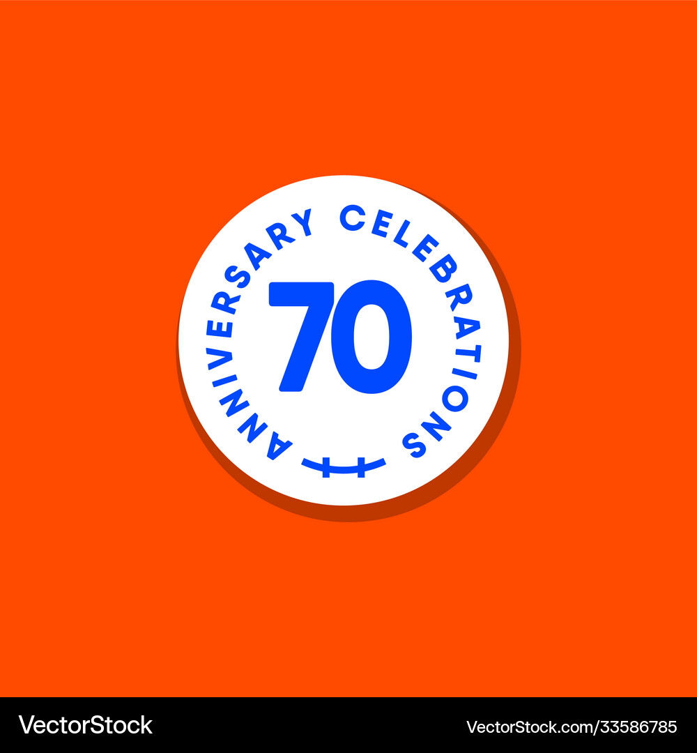 70 years anniversary celebration vintage circle Vector Image