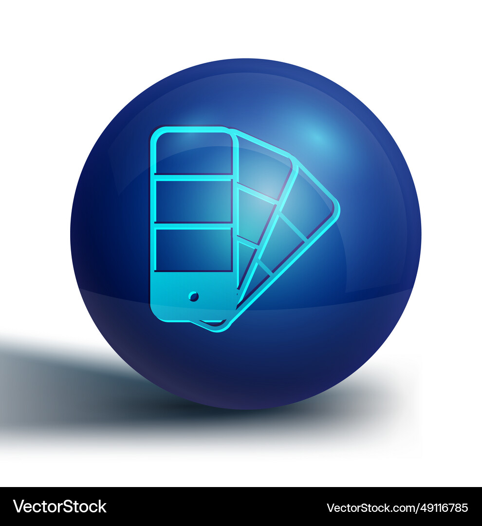 Blue color palette guide icon isolated on white Vector Image