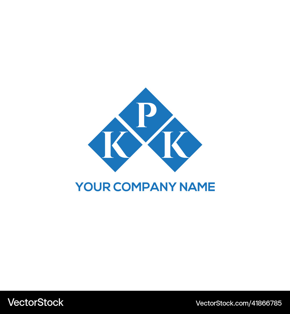 Kpk letter logo design on white background Vector Image