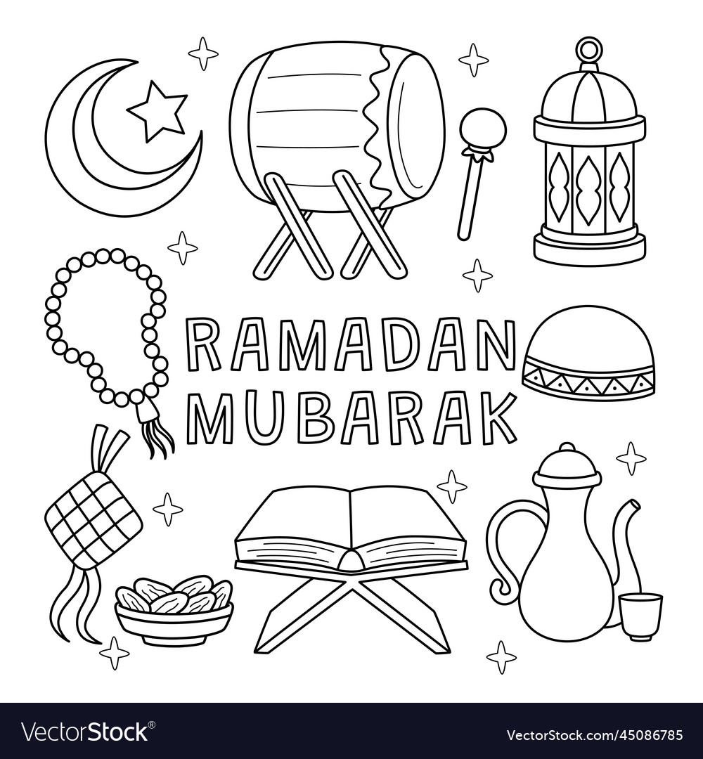 Ramadan Mubarak Coloring Pages