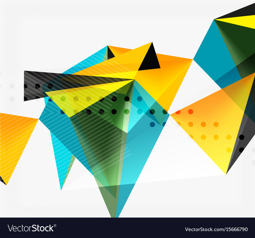 3d triangles geometric Royalty Free Vector Image