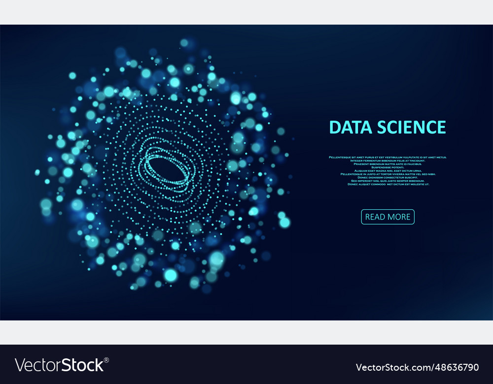 Abstract data transmission visualization Vector Image
