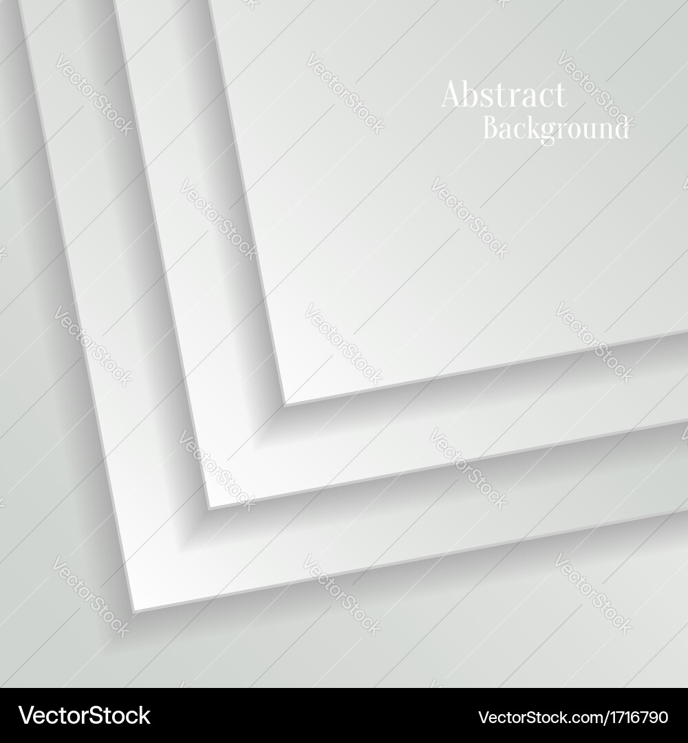 Abstract white background with paper layers Vector Image