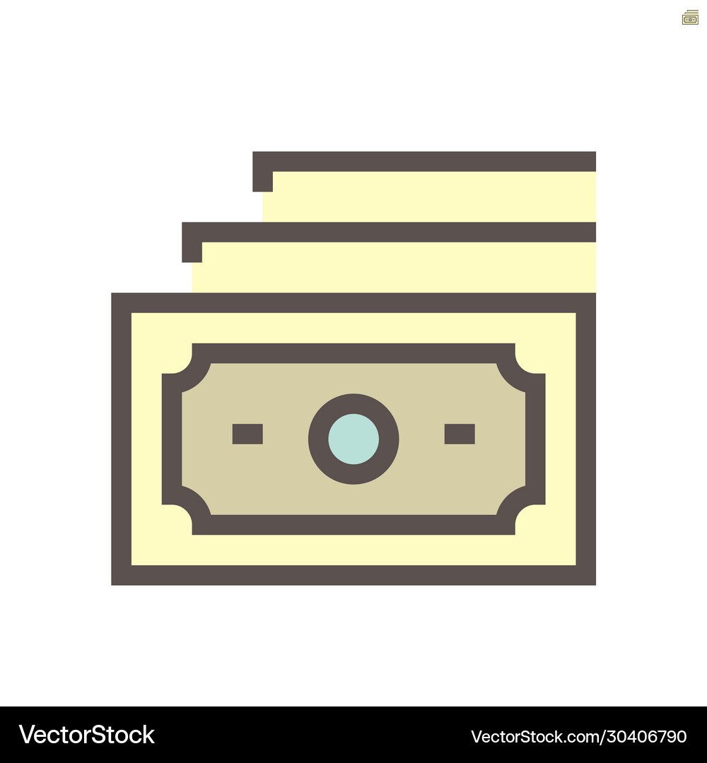 Banknote icon design for financial graphic Vector Image