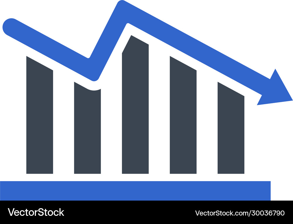 Downward report icon Royalty Free Vector Image