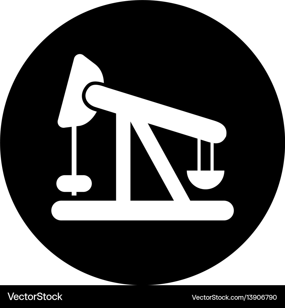 Drilling oil plant icon Royalty Free Vector Image