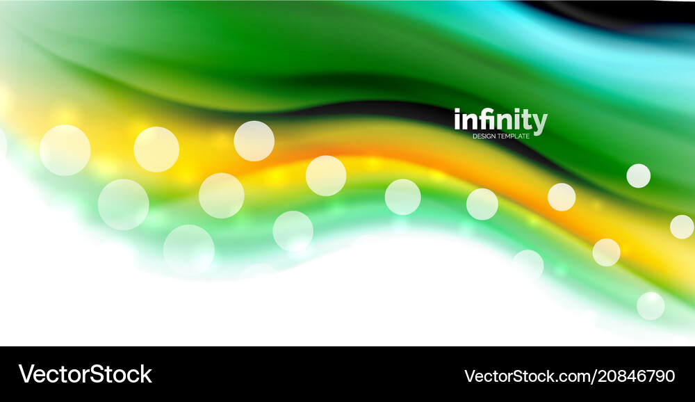 Flowing liqiud colors isolated on white Royalty Free Vector