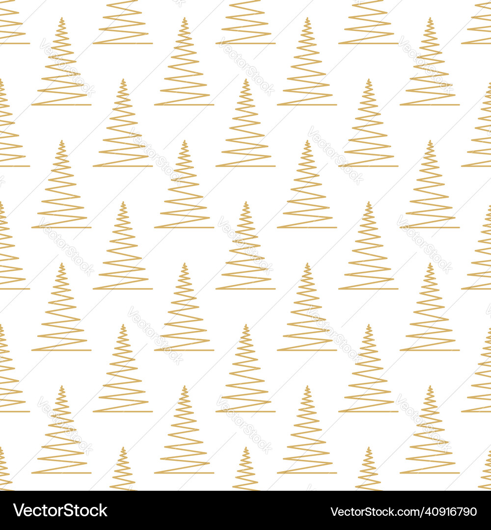 Seamless pattern with gold geometric christmas Vector Image