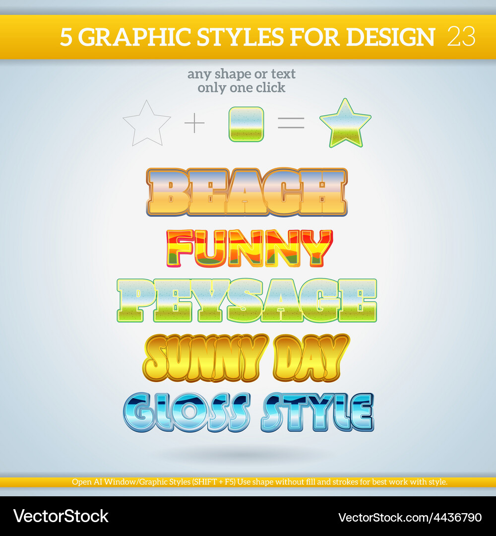 Set of various graphic styles for design Vector Image