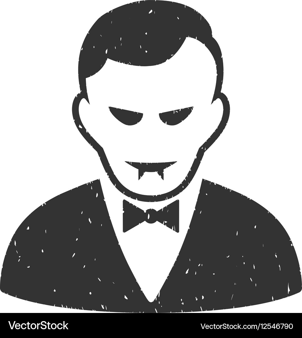 Vampire grainy texture icon Royalty Free Vector Image