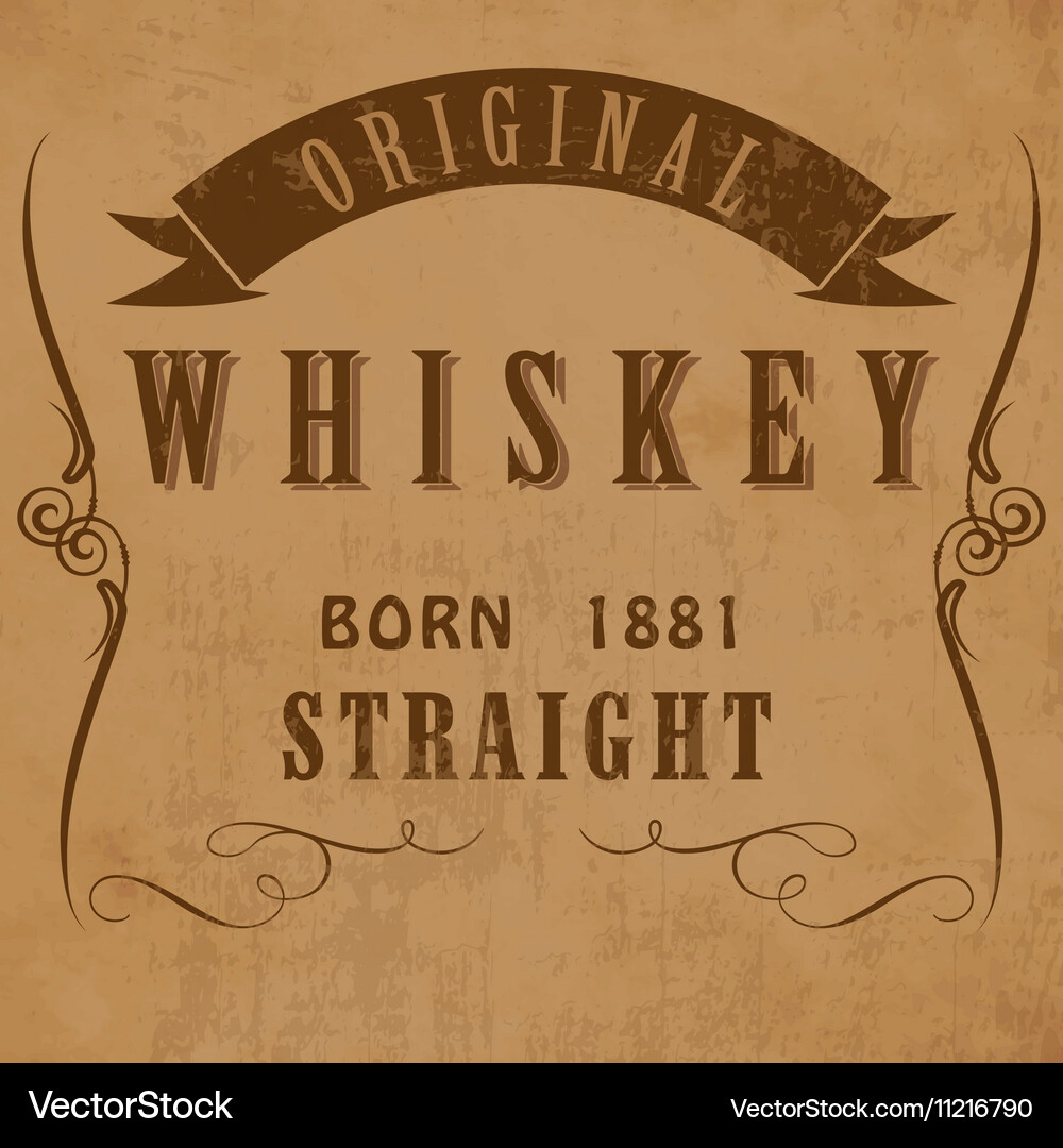 Vintage alcohol label fully editable eps10 Vector Image
