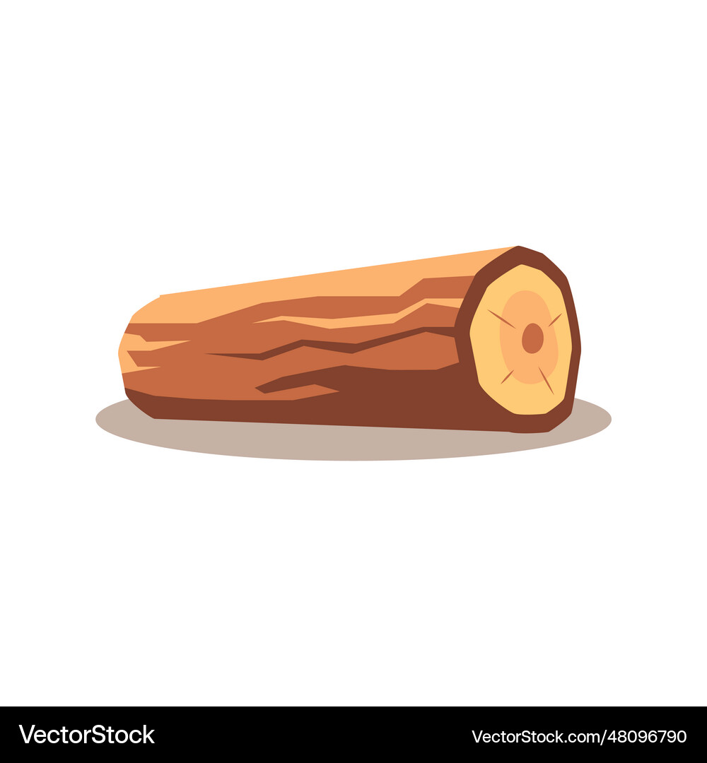 Wood log art fire wood Royalty Free Vector Image
