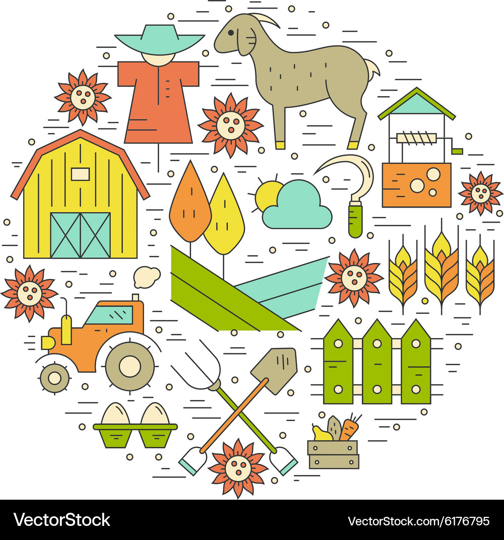 Agricultural Symbols & Concepts Royalty Free Vector