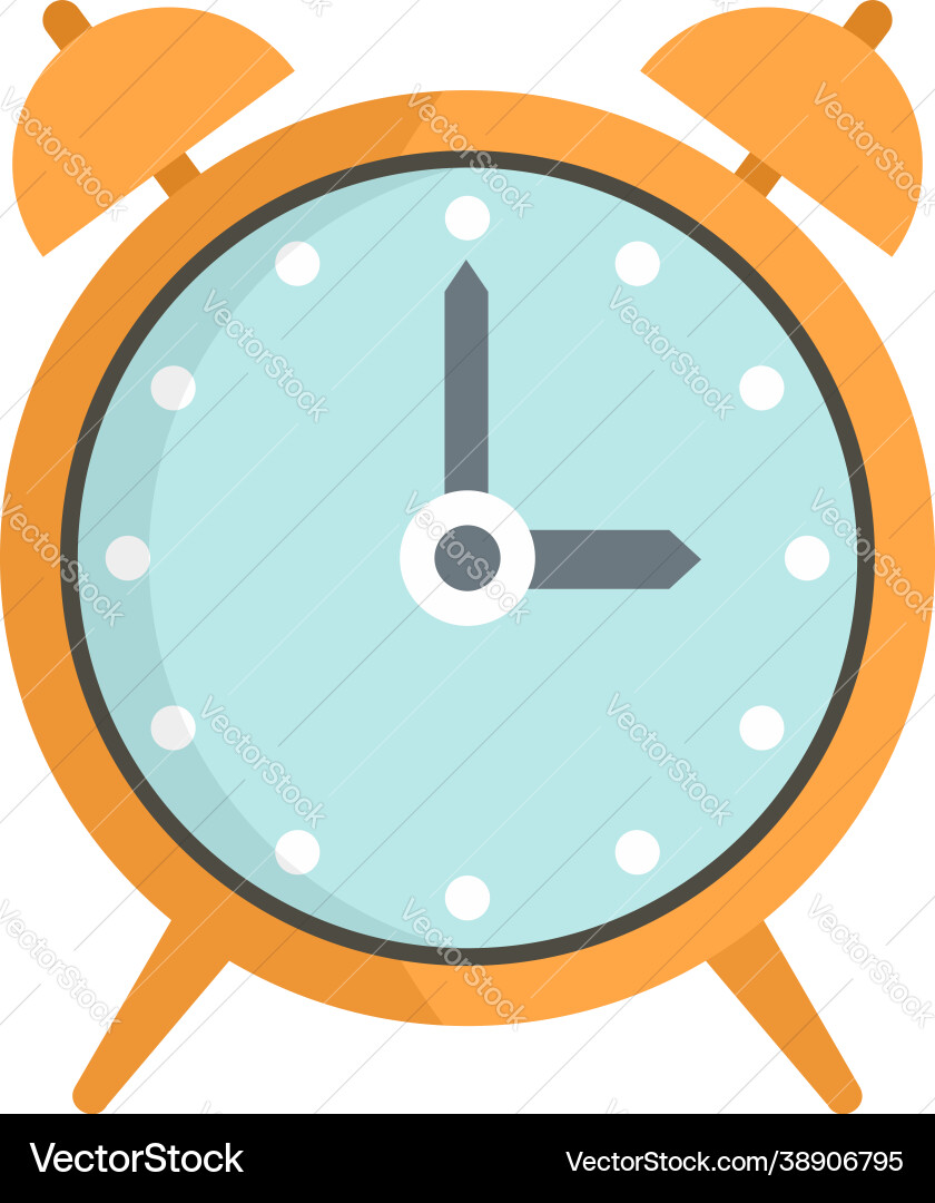 Alarm clock repair icon flat isolated Royalty Free Vector