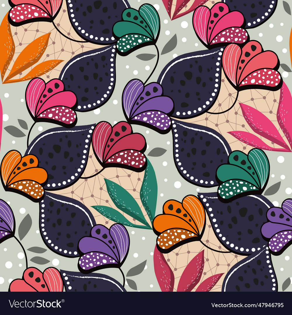 Ankara african wax seamless pattern java p Vector Image