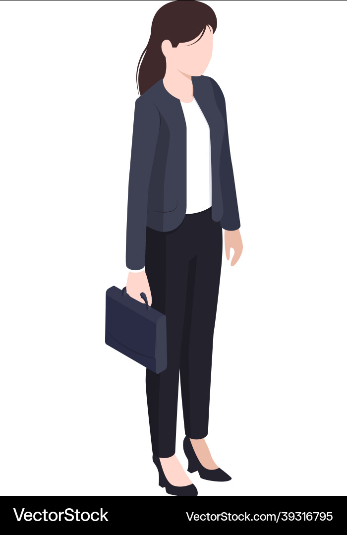 Businesswoman isometric Royalty Free Vector Image