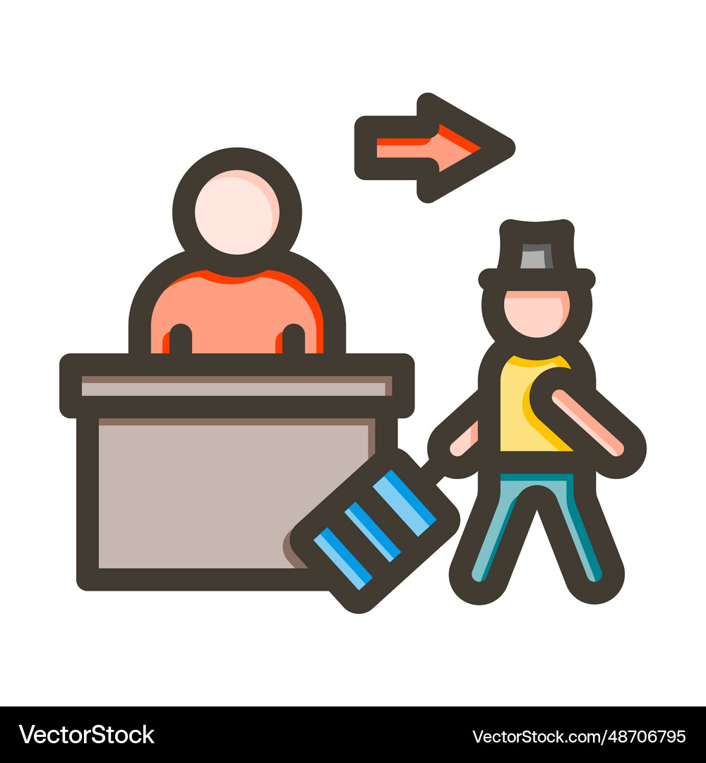 Check out thick line filled colors icon Royalty Free Vector