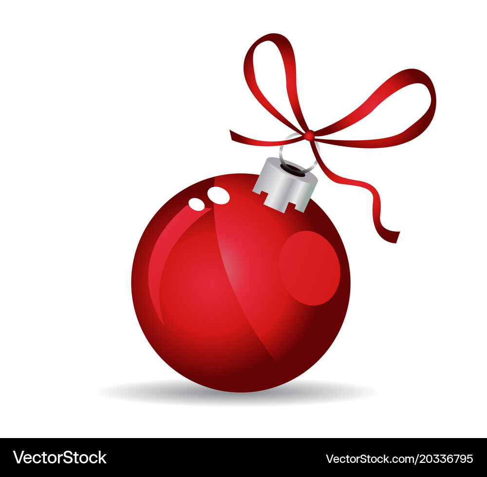 Christmas ball - red decorated design Royalty Free Vector