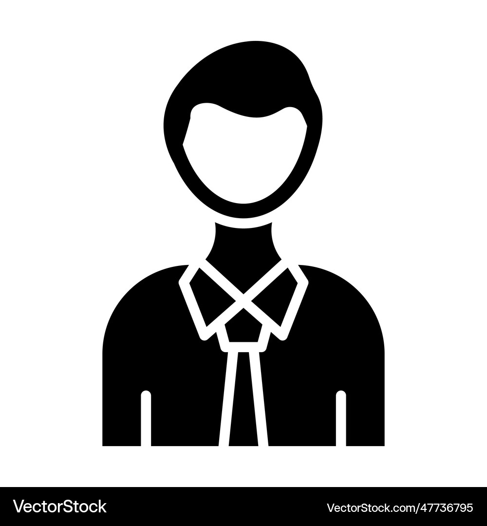 Client glyph icon for personal and commercial use Vector Image