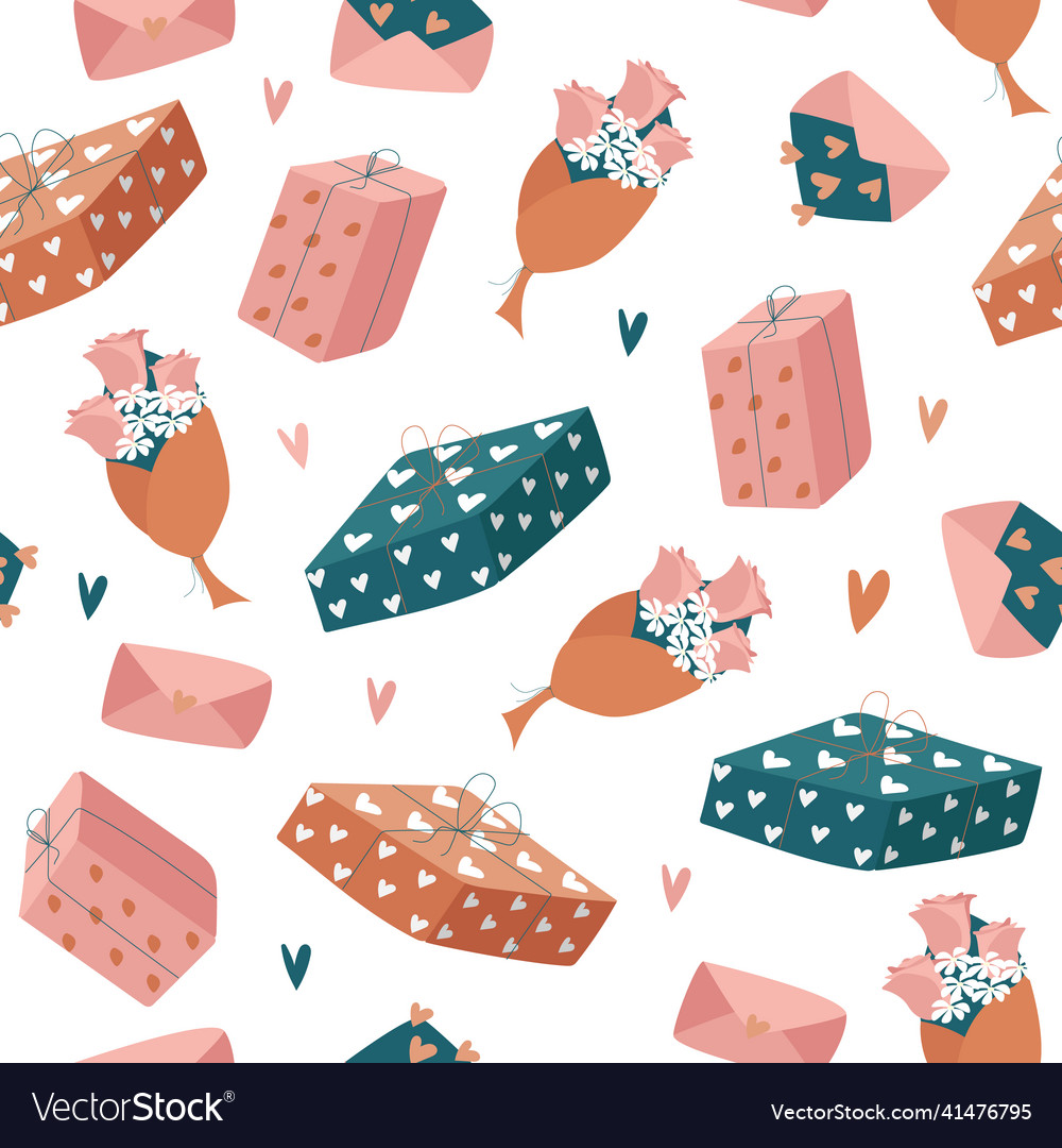 Festive seamless pattern Royalty Free Vector Image