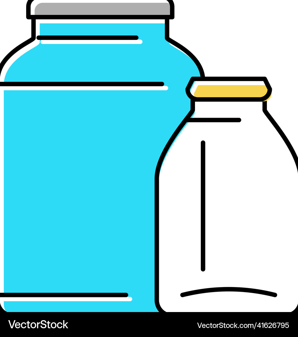 Jar glass production color icon Royalty Free Vector Image