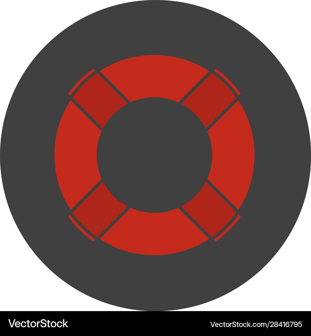 Life ring glyph color icon Royalty Free Vector Image