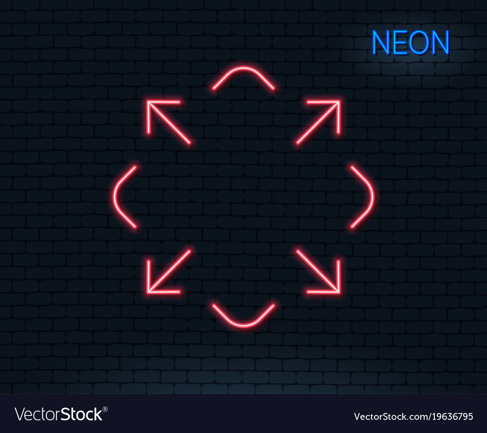 Maximize arrow line icon full screen sign Vector Image Maximize arrow line icon full screen sign Vector Image