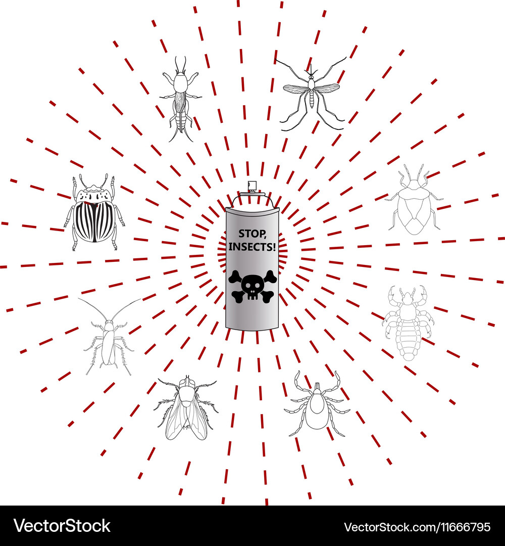 Spray against insects insecticides anti Royalty Free Vector