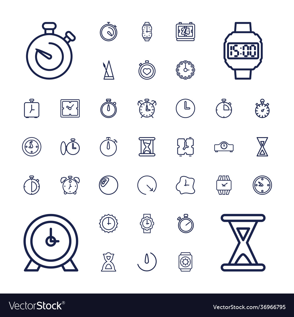 Timer icons Royalty Free Vector Image - VectorStock