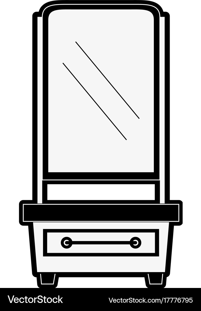 Vanity furniture icon image Royalty Free Vector Image