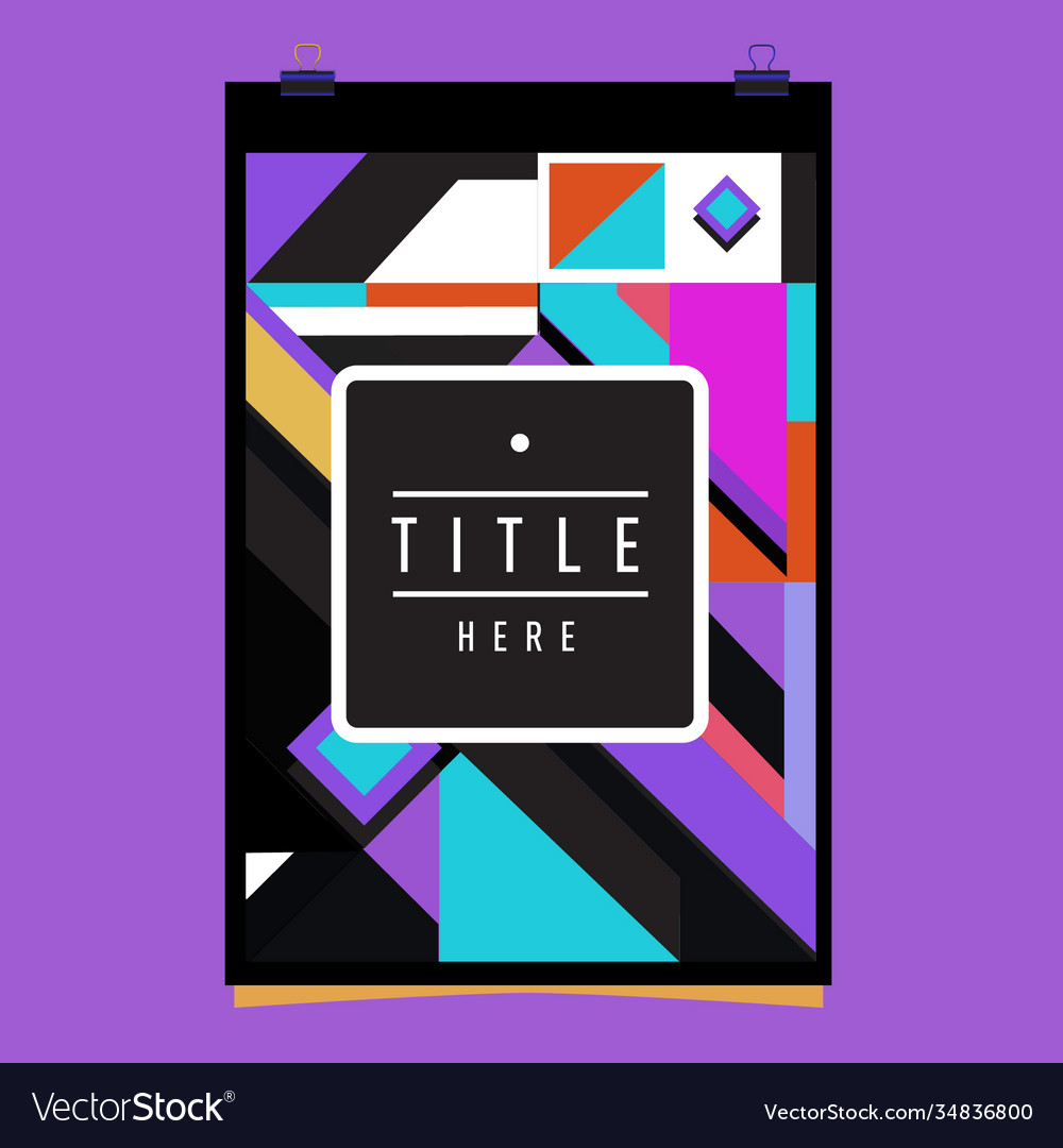 Abstract Colorful Geometric Pattern Background Vector Image