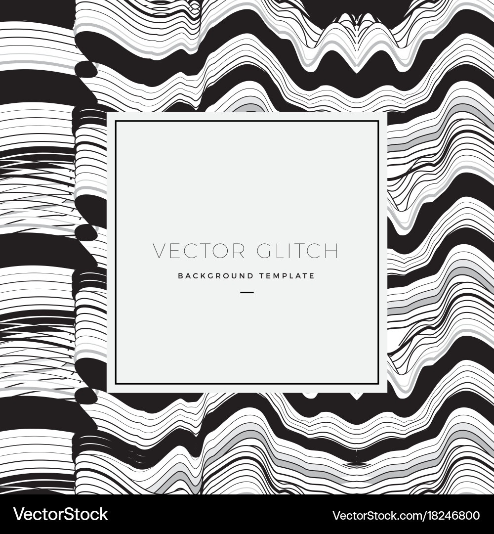 Abstract glitch background card or banner Vector Image