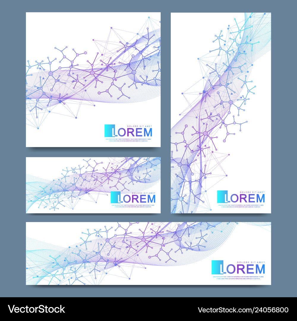 Abstract set of modern website banners Royalty Free Vector