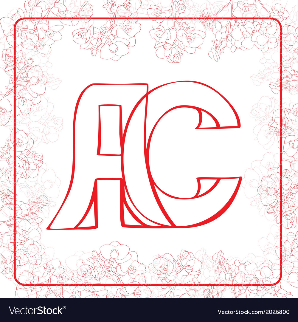 Ac monogram Royalty Free Vector Image - VectorStock