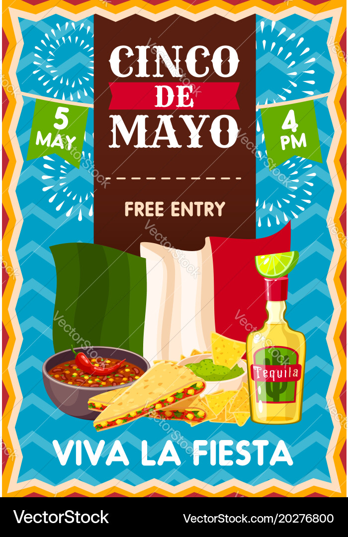 Cinco de mayo holiday poster Royalty Free Vector Image