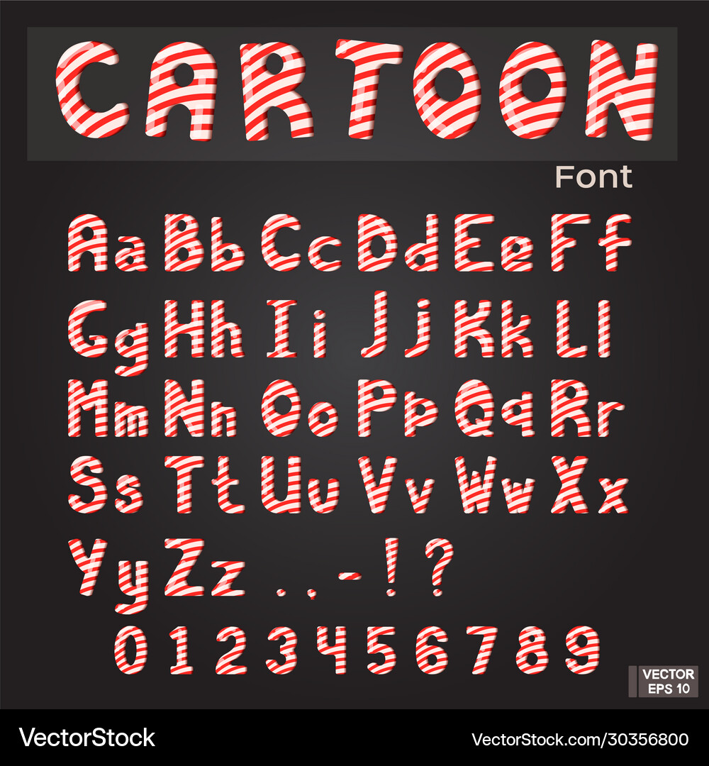 English alphabet font design Royalty Free Vector Image