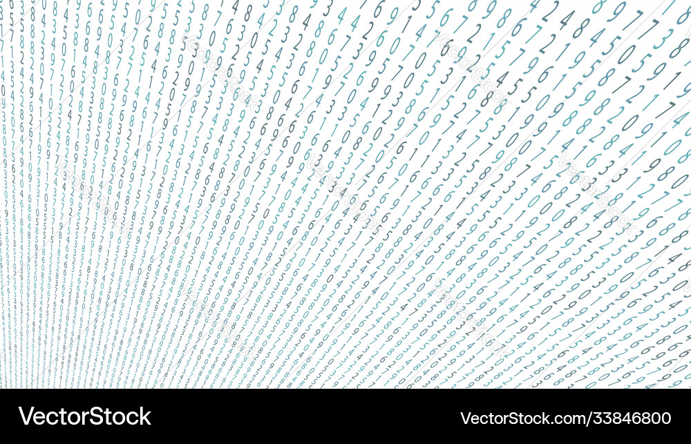 Fan numbers isolated on a white background Vector Image