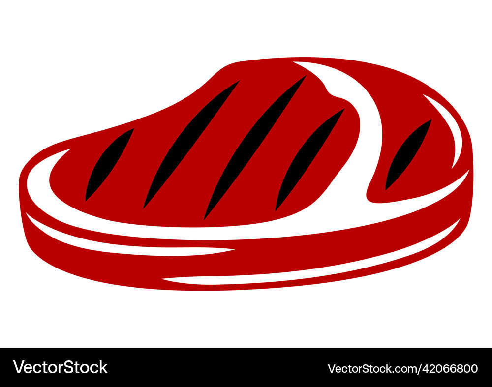 Grilled ribeye steak bbq product Royalty Free Vector Image