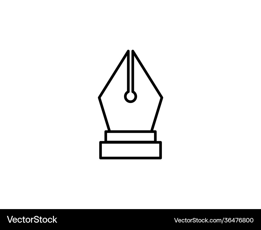 Ink pen icon eps 10 abstract signs flat design Vector Image