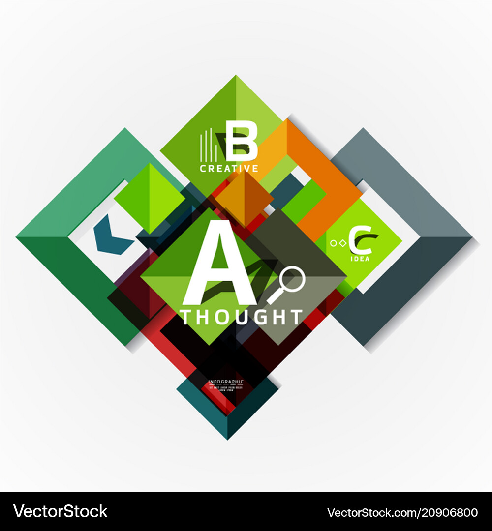 Paper infographic banner template with a b c Vector Image