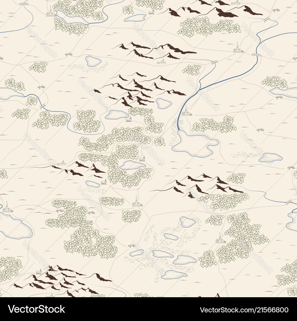 Seamless background of artistic painted map Vector Image