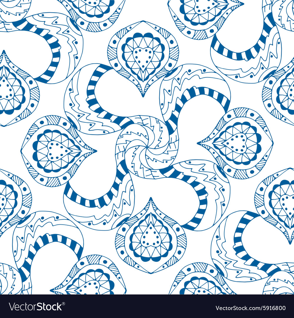 Seamless blue pattern Royalty Free Vector Image