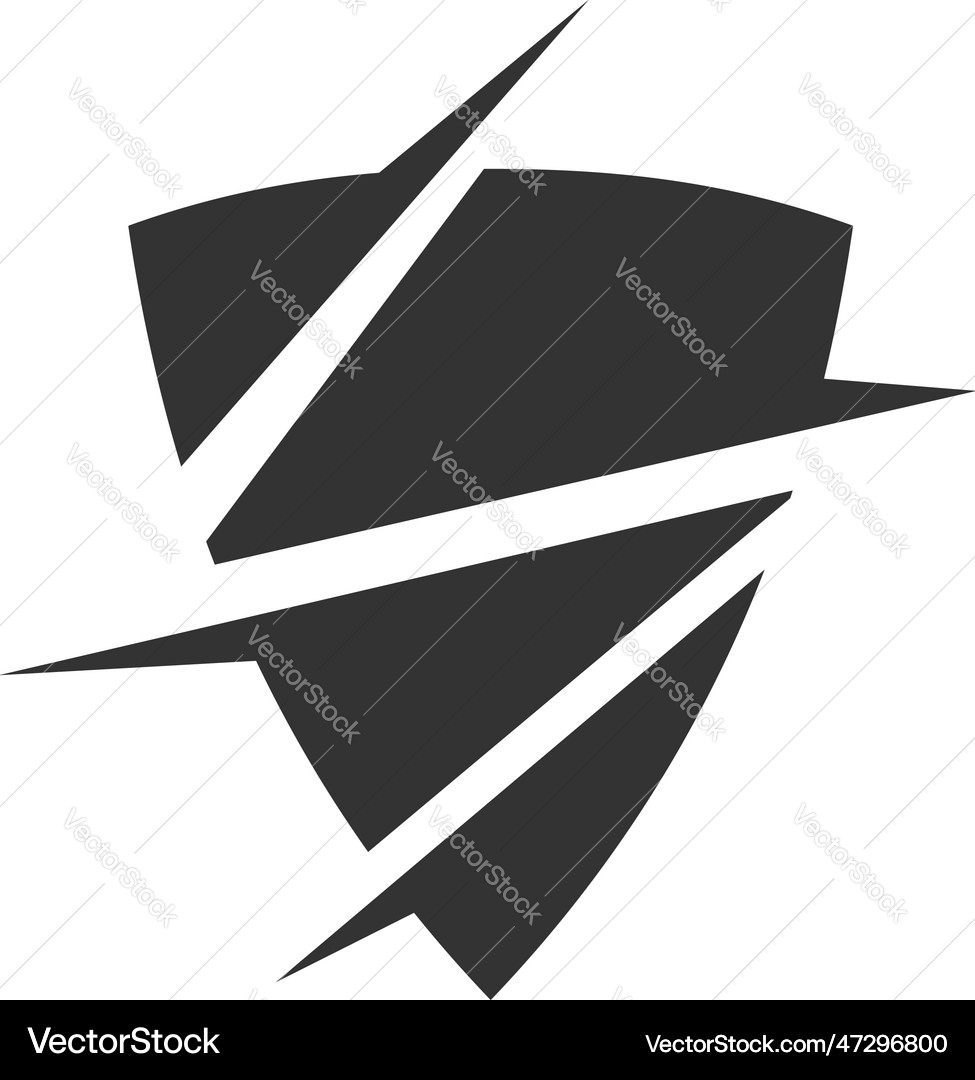 Shield logo template icon brand identity isolated Vector Image