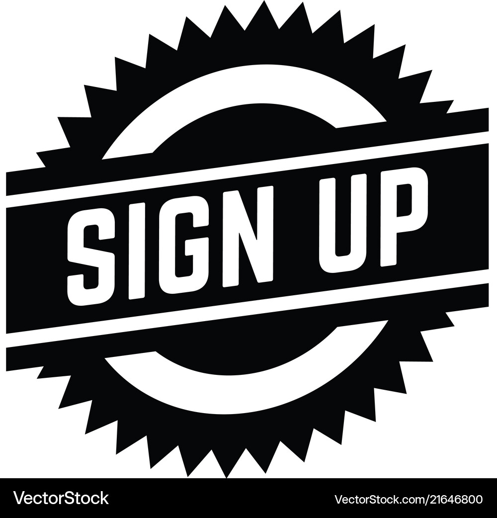 Sign up stamp on white Royalty Free Vector Image