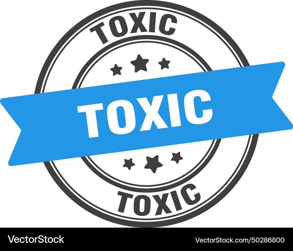 Toxic stamp label on transparent background Vector Image