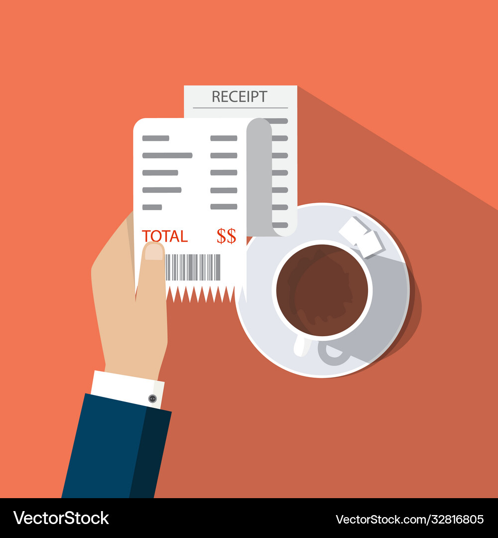 Bill atm financial checkpaper receipts icon Vector Image